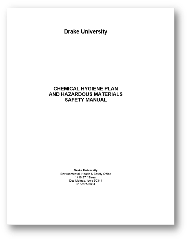 Chemical Hygiene Plan | Drake University